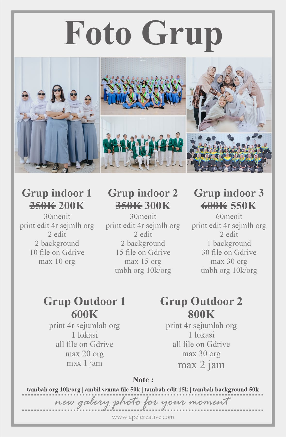 Harga Foto Grup - apel creative